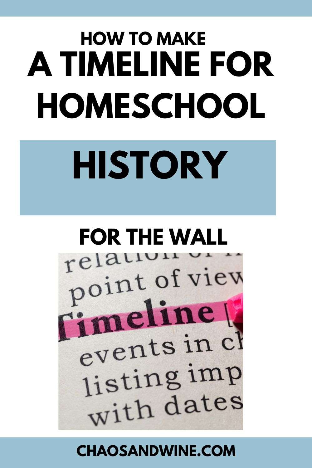 How To Make A History Timeline For Your Wall